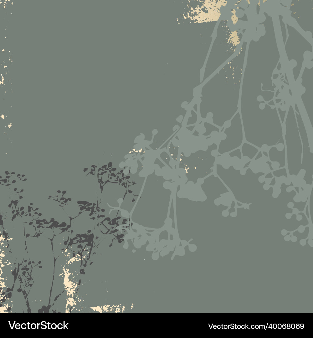 Floral rustic background with hand drawn doodle Vector Image