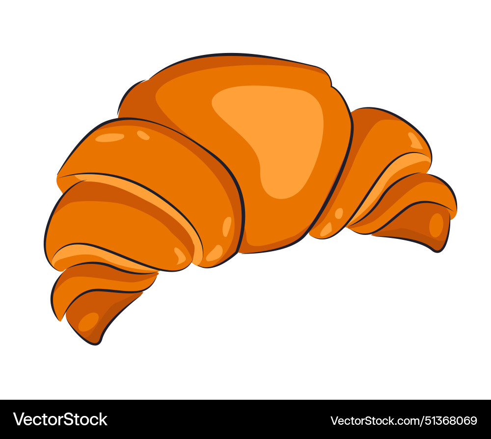 Hand drawn croissant icons bakery Royalty Free Vector Image