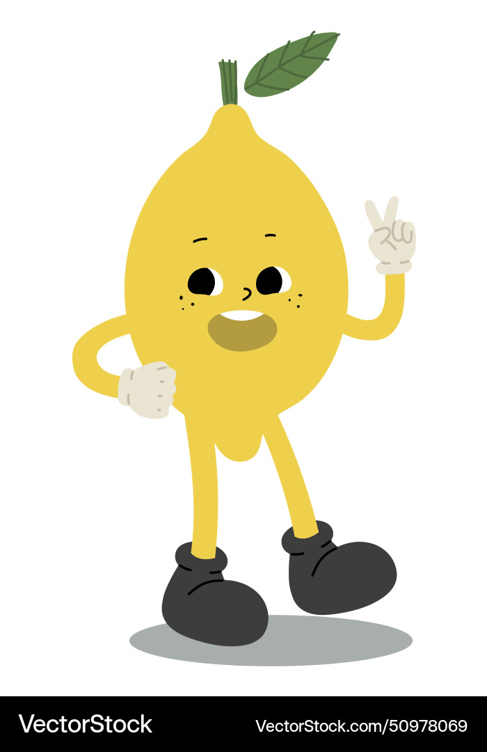 Lemon character single 9 Royalty Free Vector Image