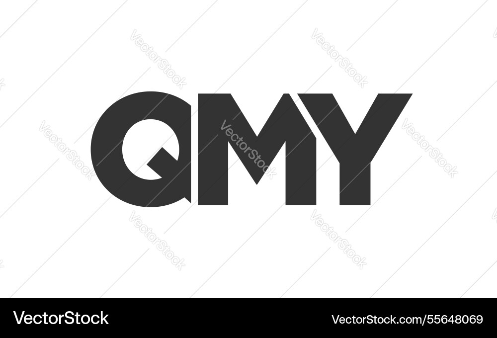 Qmy logo design template with strong and modern Vector Image