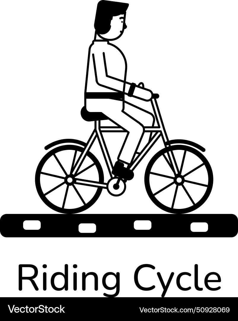 Riding cycle Royalty Free Vector Image - VectorStock