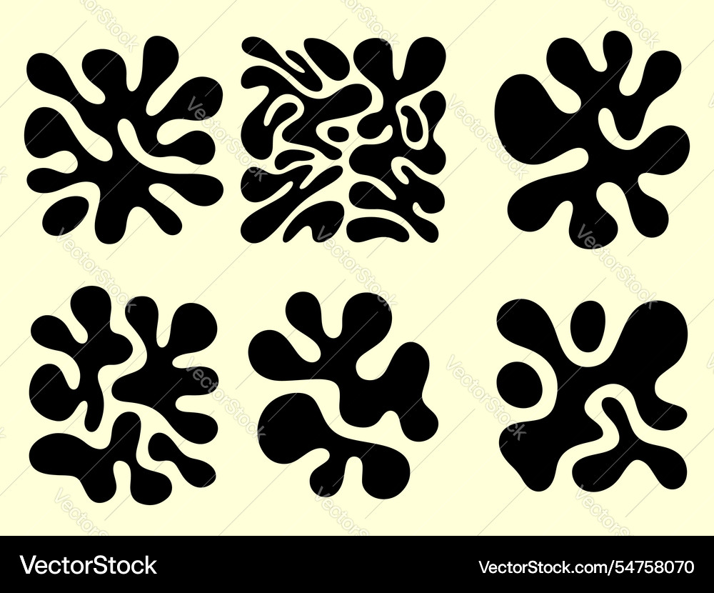 Abstract blob shapes pattern Royalty Free Vector Image