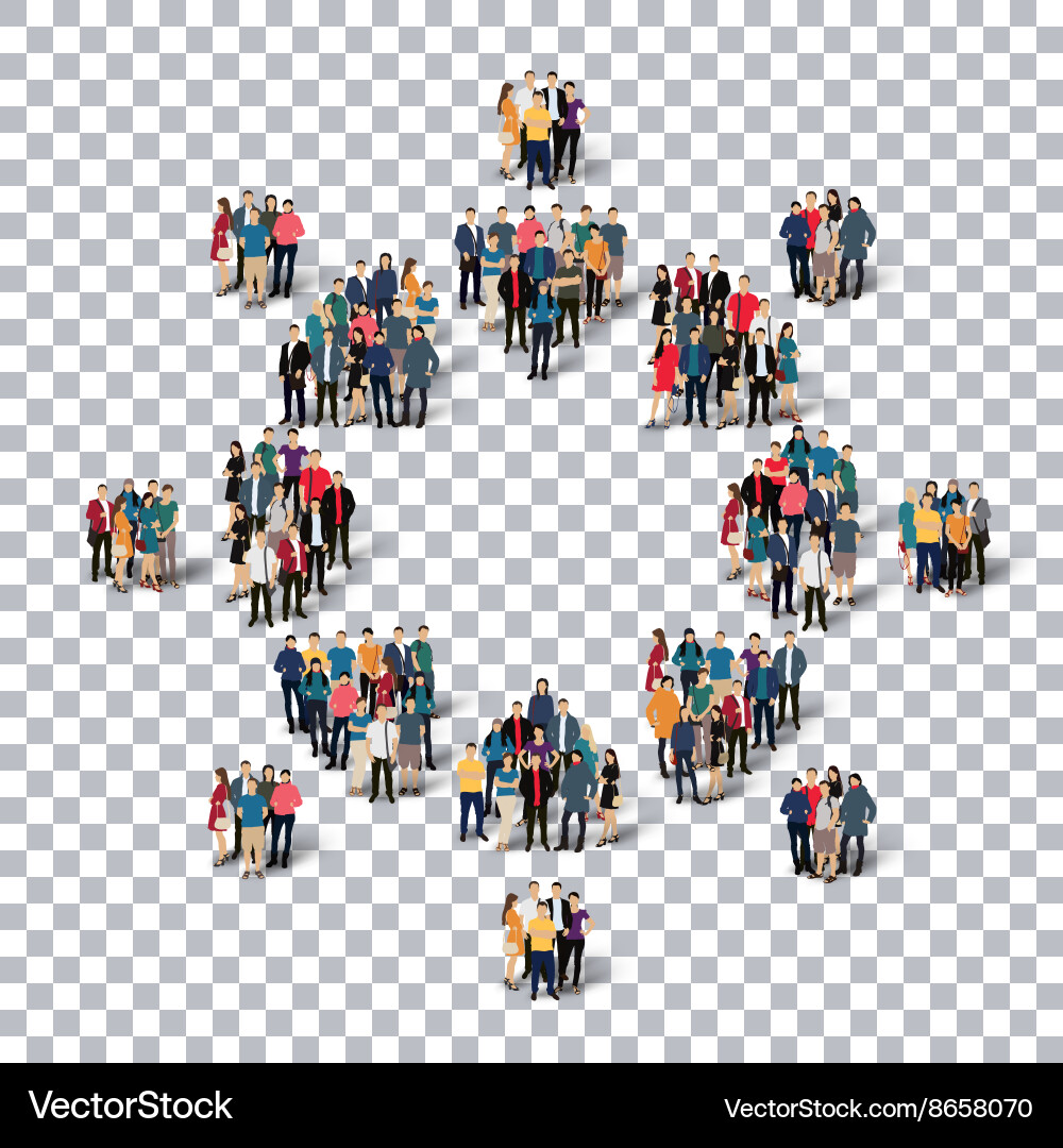 Abstract business symbol people transparency Vector Image