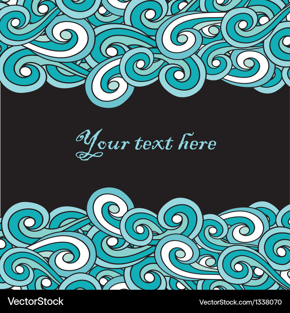 Abstract Wave Pattern - Blue & White Vector Image