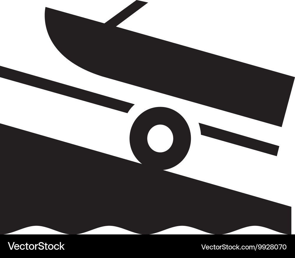 Boat Launch Symbol Royalty Free Vector Image - VectorStock