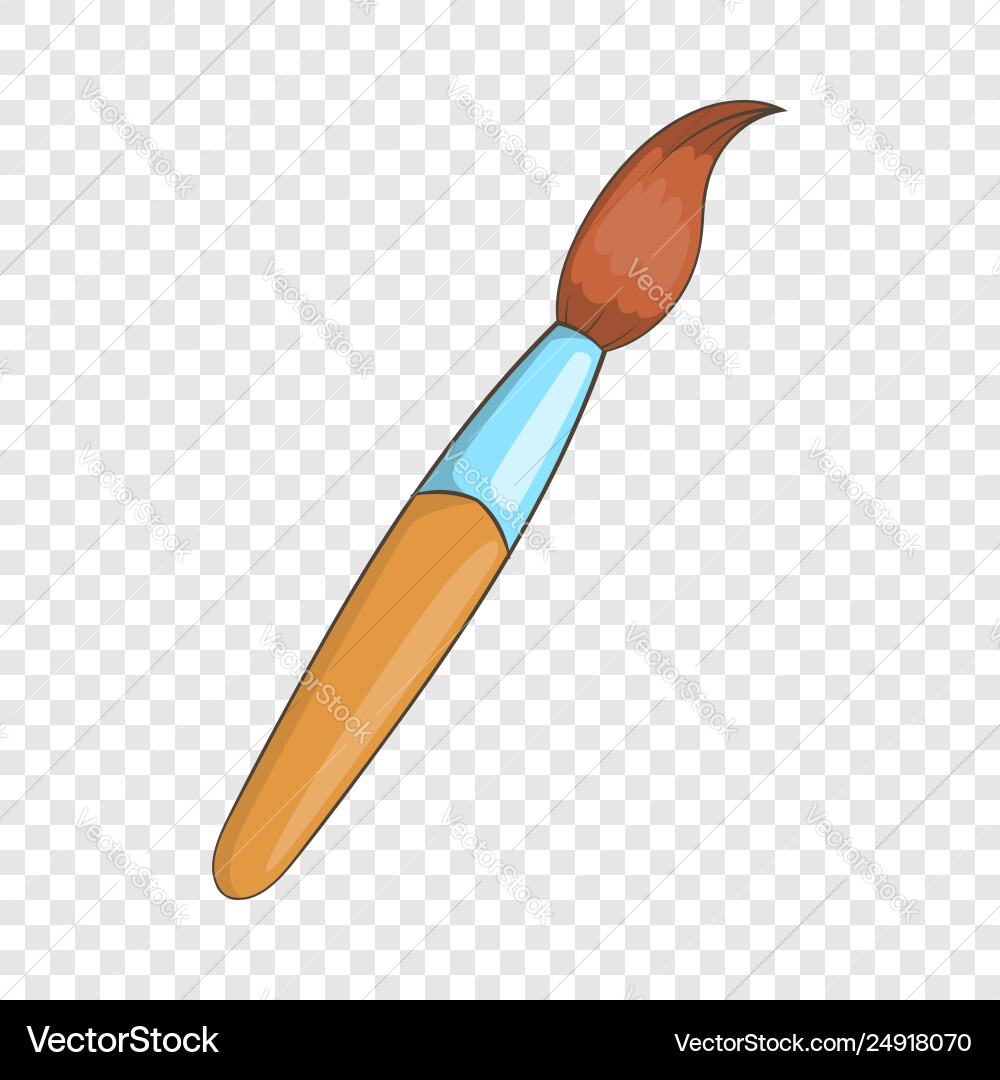 Cartoon Paintbrush Icon Royalty Free Vector Image