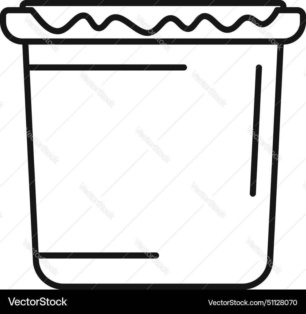Container with bag for trash icon outline Vector Image