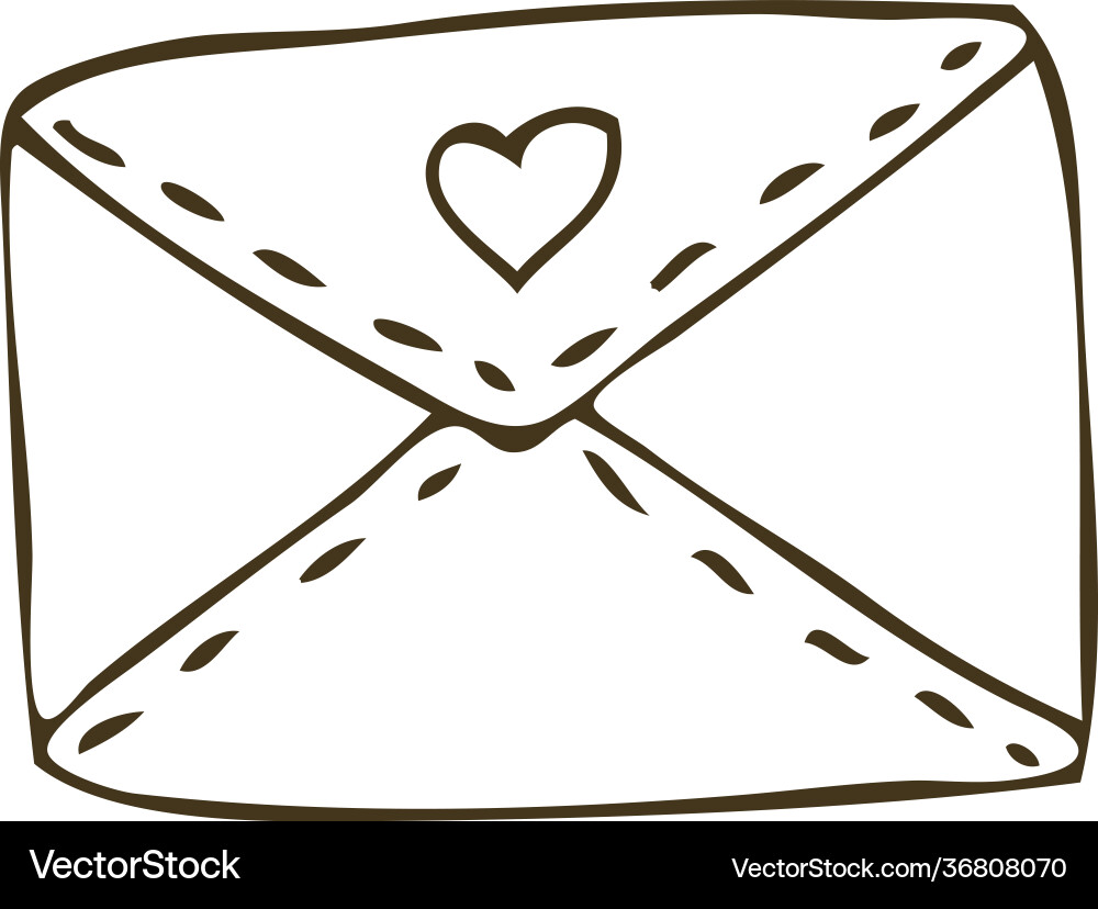 Doodle envelope Royalty Free Vector Image - VectorStock