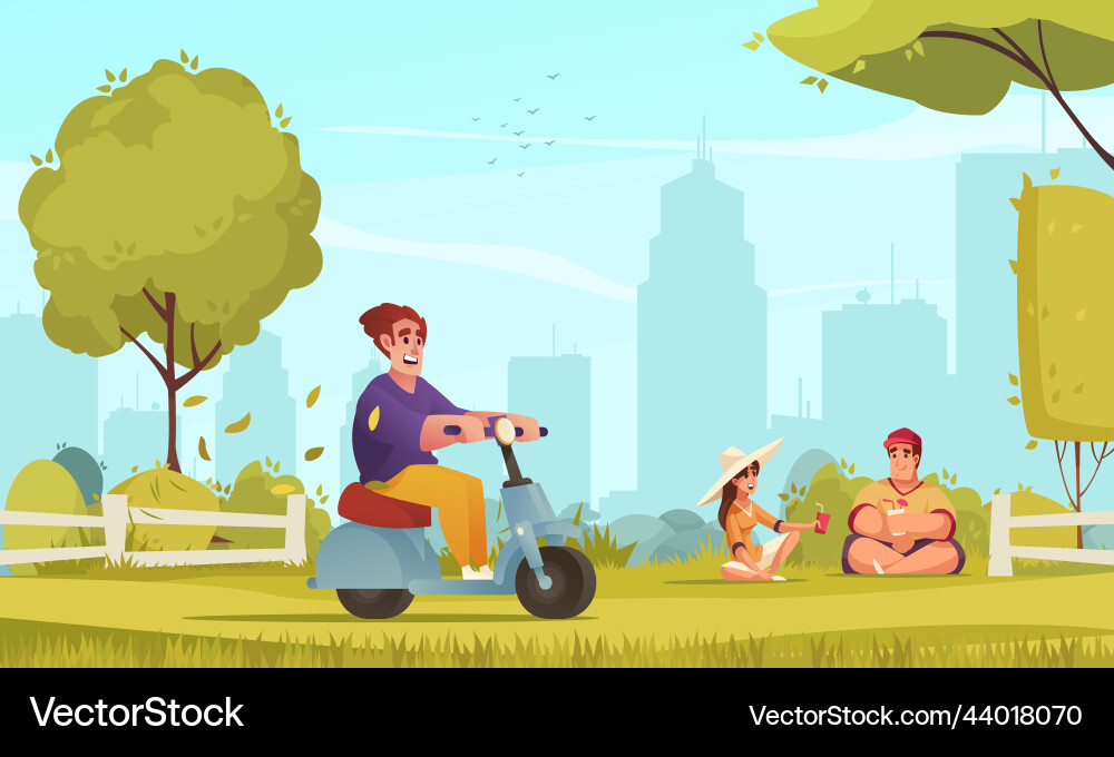 Eco transport cartoon Royalty Free Vector Image