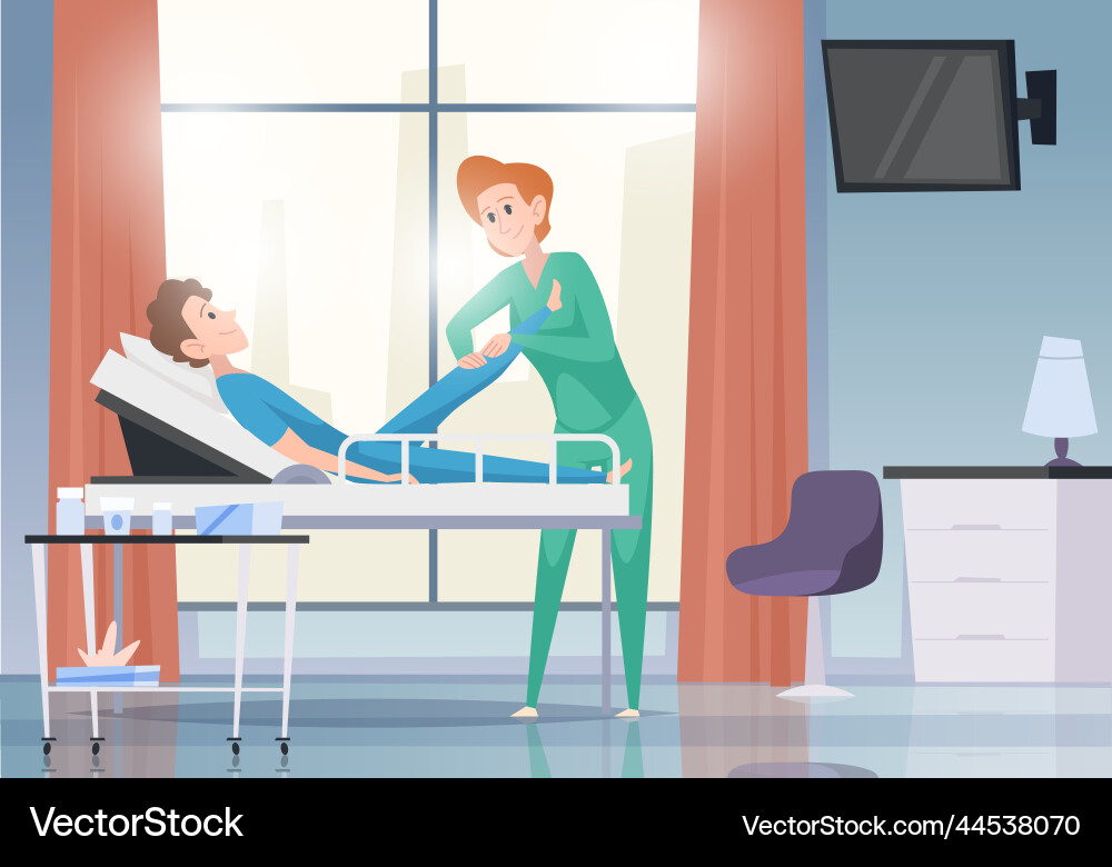 Rehabilitation persons medical background Vector Image