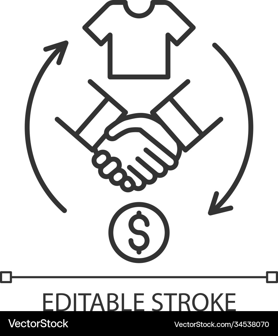 Reseller linear icon Royalty Free Vector Image