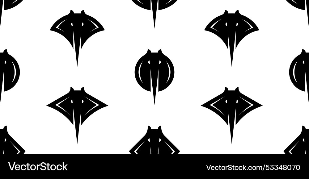 Seamless pattern with stingray Royalty Free Vector Image