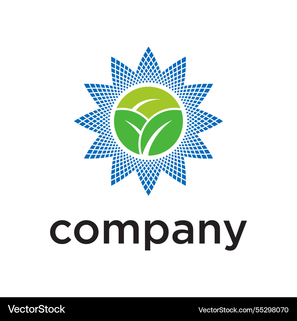 Solar panels logo Royalty Free Vector Image - VectorStock