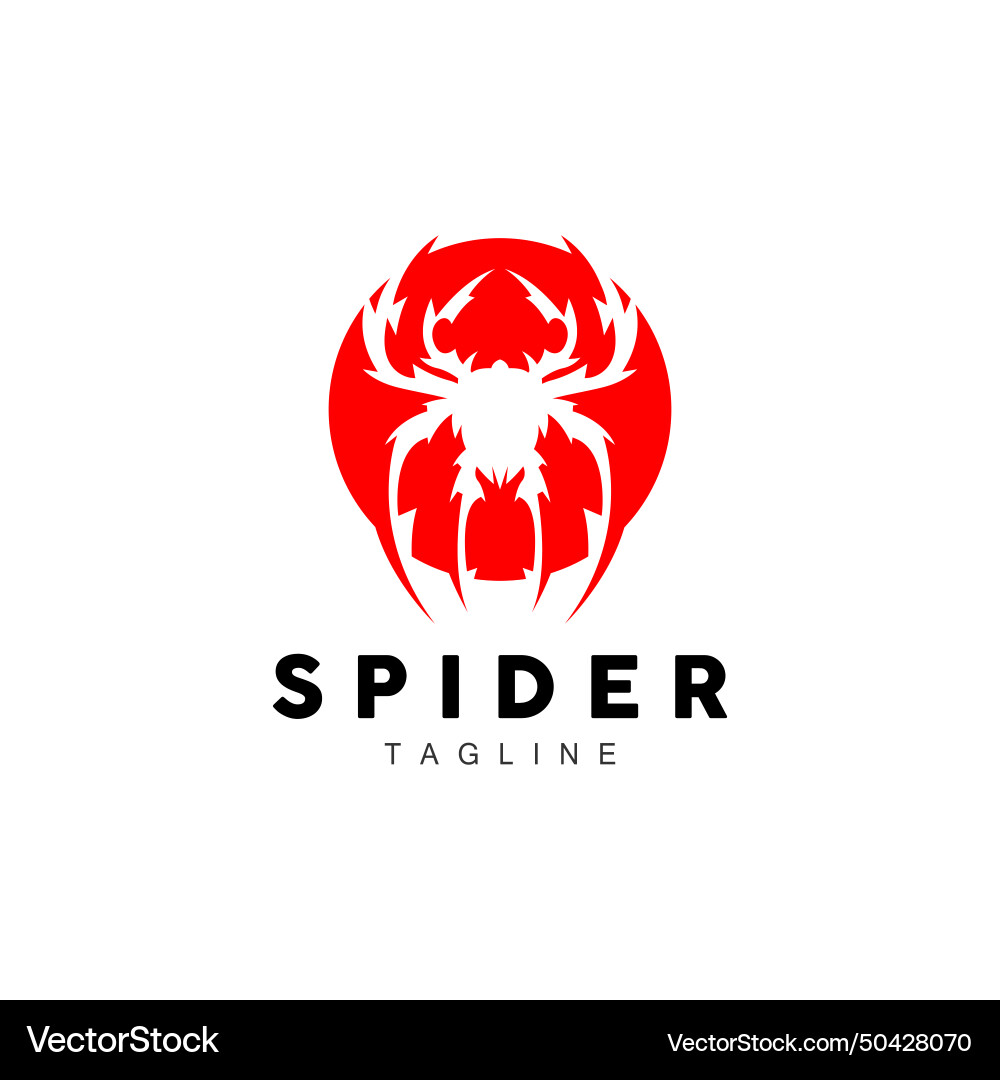 Spider logo insect animal minimalist design Vector Image