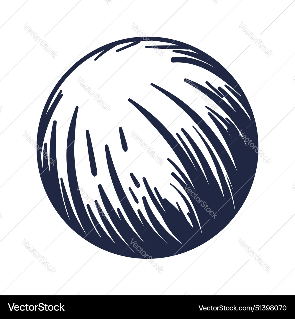 Vintage retro marbles ball or planet Royalty Free Vector
