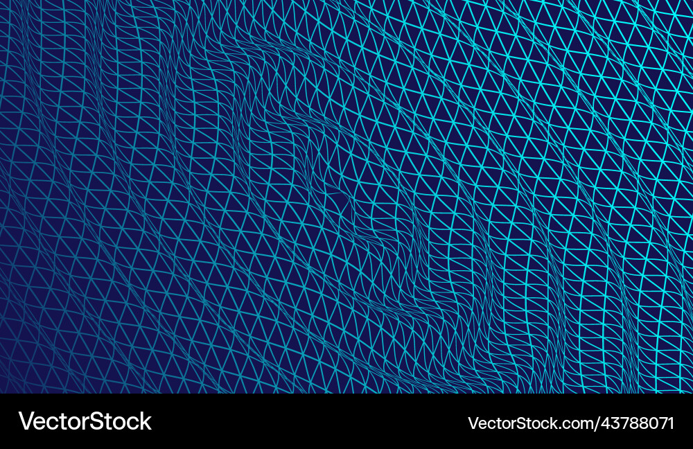 Abstract background with waves 3d surface Vector Image