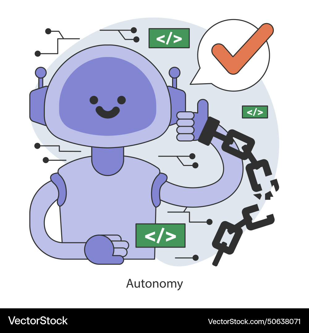 Ai ethics artificial intelligence autonomy Vector Image