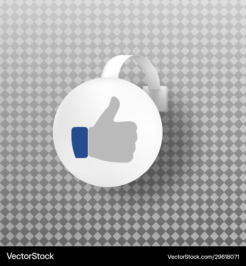 Blank round wobbler with transparent strip Vector Image