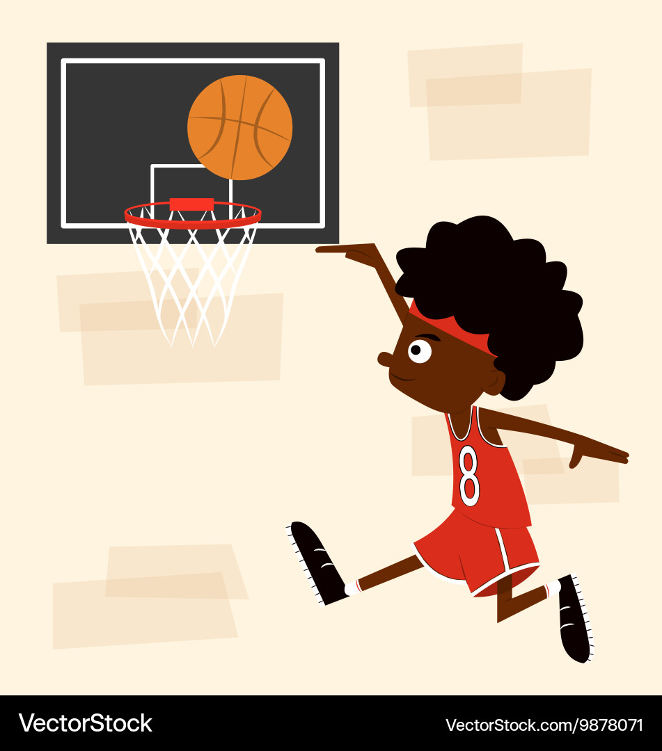 Boy playing basketball Royalty Free Vector Image