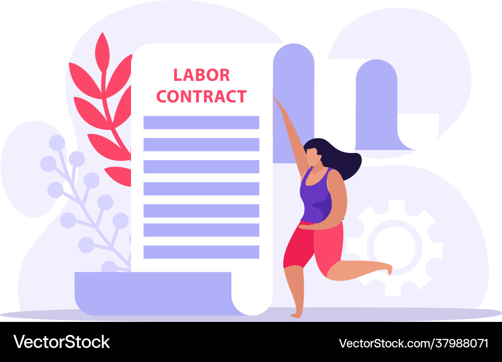 Employment document flat icon Royalty Free Vector Image