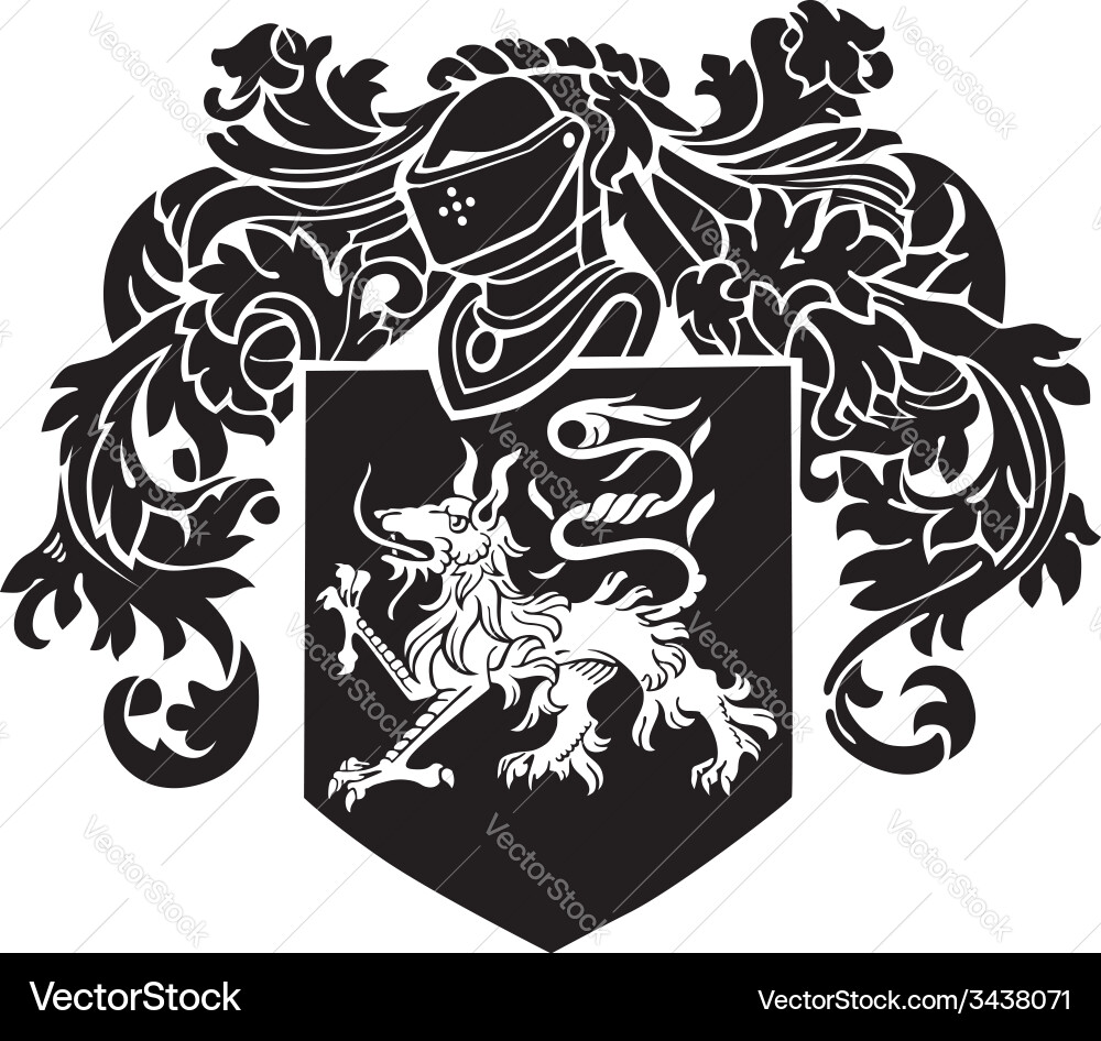 Heraldic silhouette no2 Royalty Free Vector Image