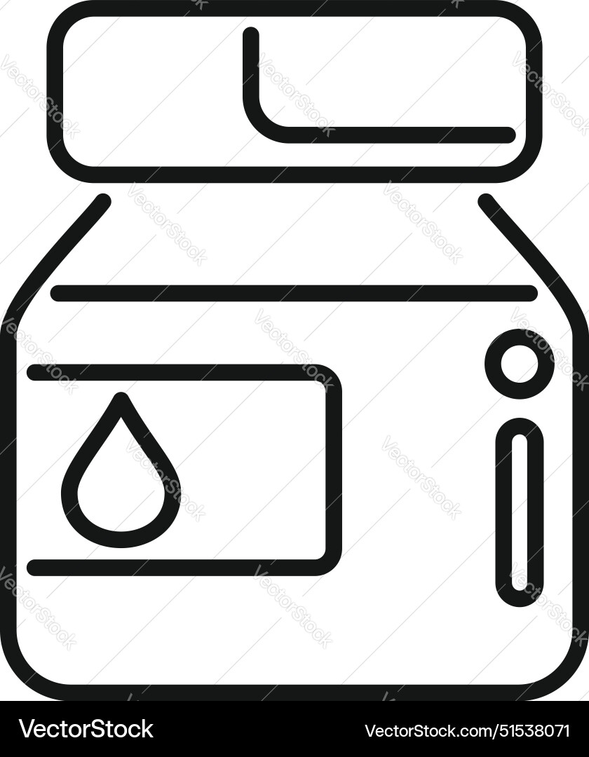 Ink bottle line icon Royalty Free Vector Image