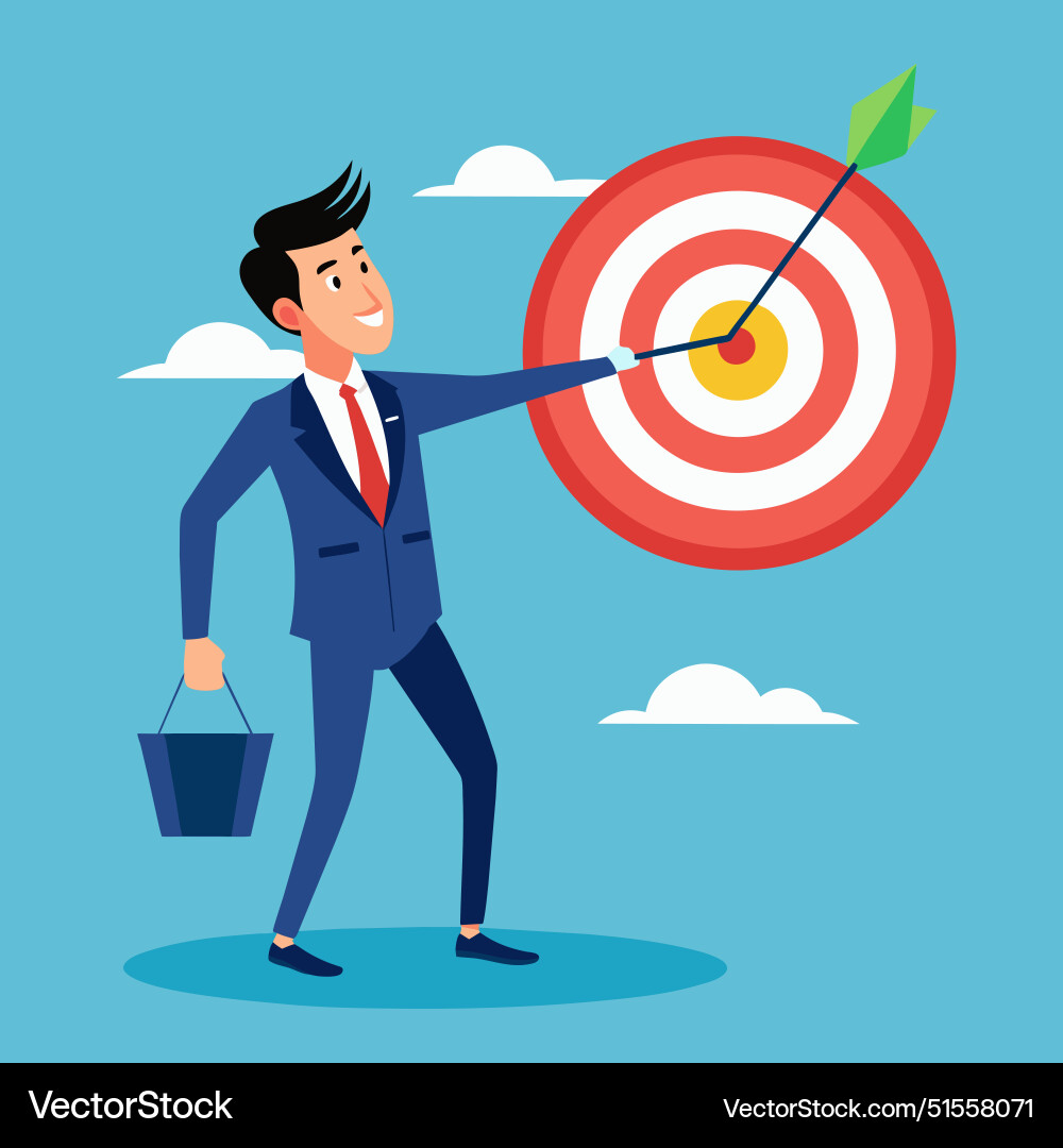 Marketing target strategy leadership or skill Vector Image