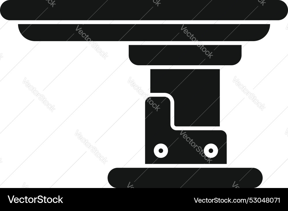 Medical examination table being adjusted Vector Image