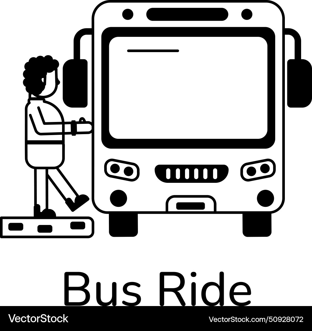Bus ride Royalty Free Vector Image - VectorStock