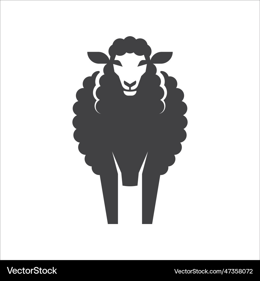 Lamb icon unique sheep logo Royalty Free Vector Image