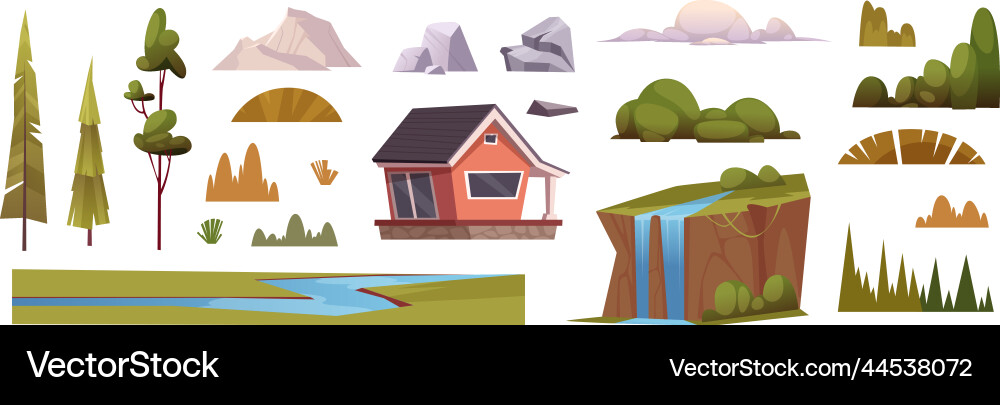 Landscape constructor nature natural botanical Vector Image