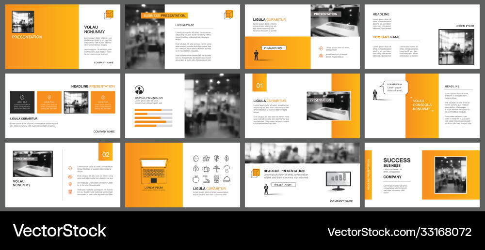 Präsentation und Dia Layout Herbst Thema Vektorbild