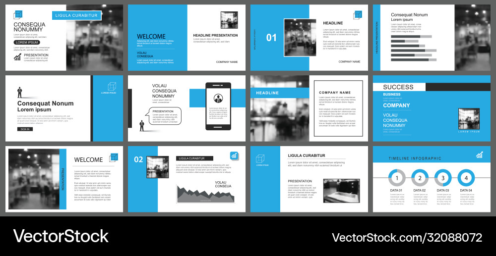 Presentation and slide layout template design Vector Image