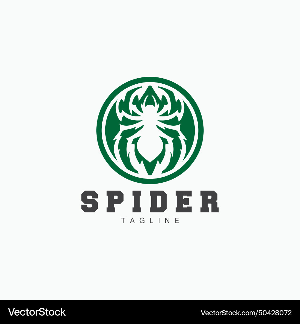 Spider logo insect animal minimalist design Vector Image