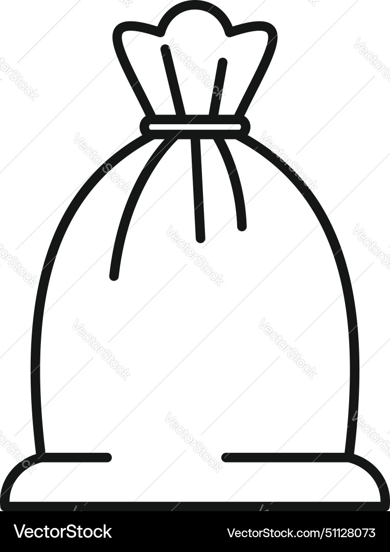 Bag for trash object icon outline Royalty Free Vector Image Bag for trash object icon outline Royalty Free Vector Image