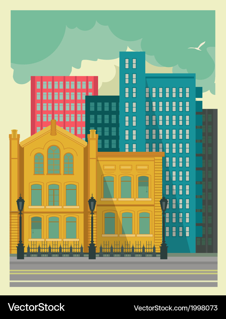 City background Royalty Free Vector Image - VectorStock