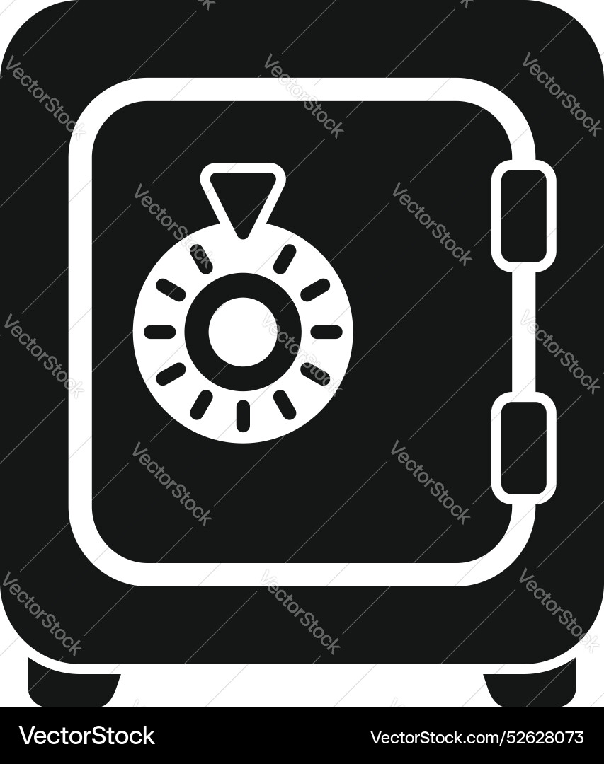 Closed bank safe deposit box protecting money Vector Image