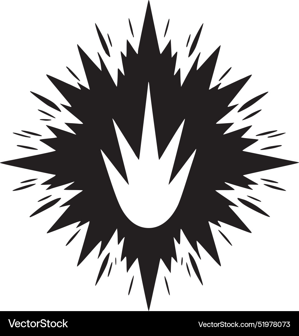Explosion - minimalist and simple silhouette Vector Image