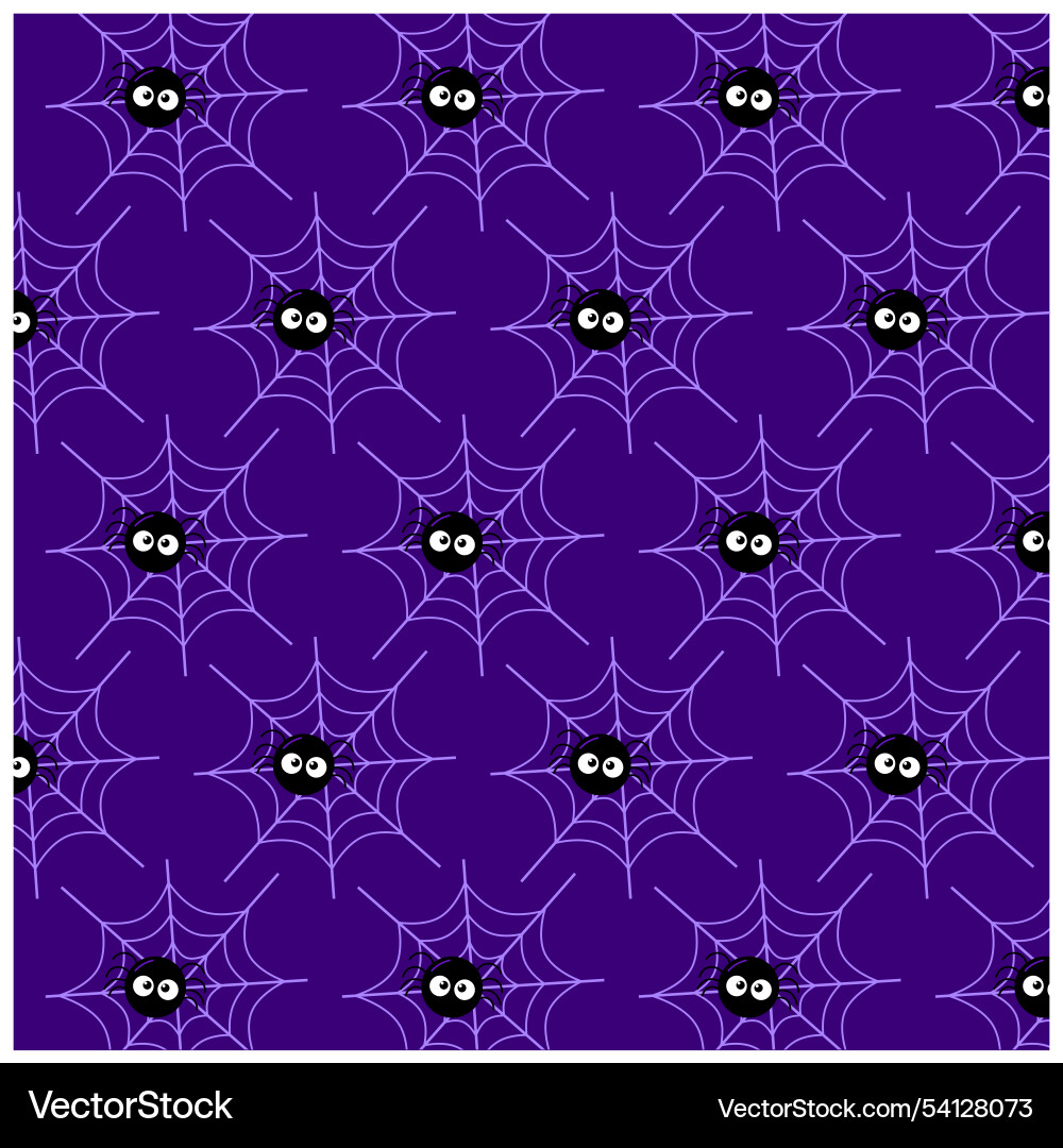 Halloween seamless pattern with spider Royalty Free Vector