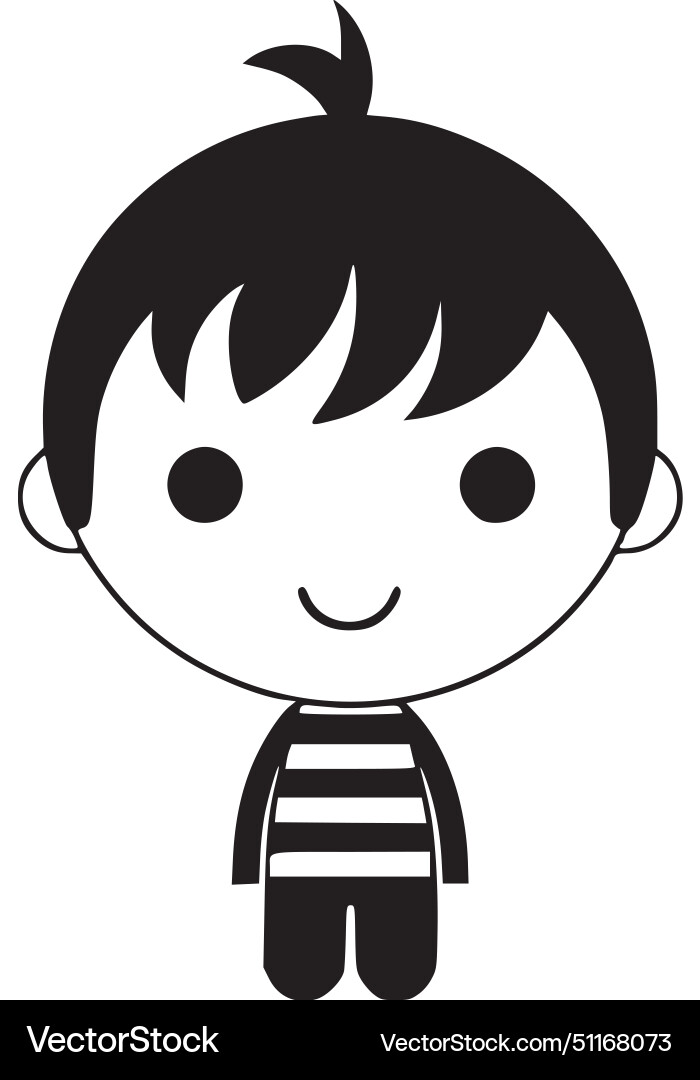 Kid - black and white isolated icon Royalty Free Vector