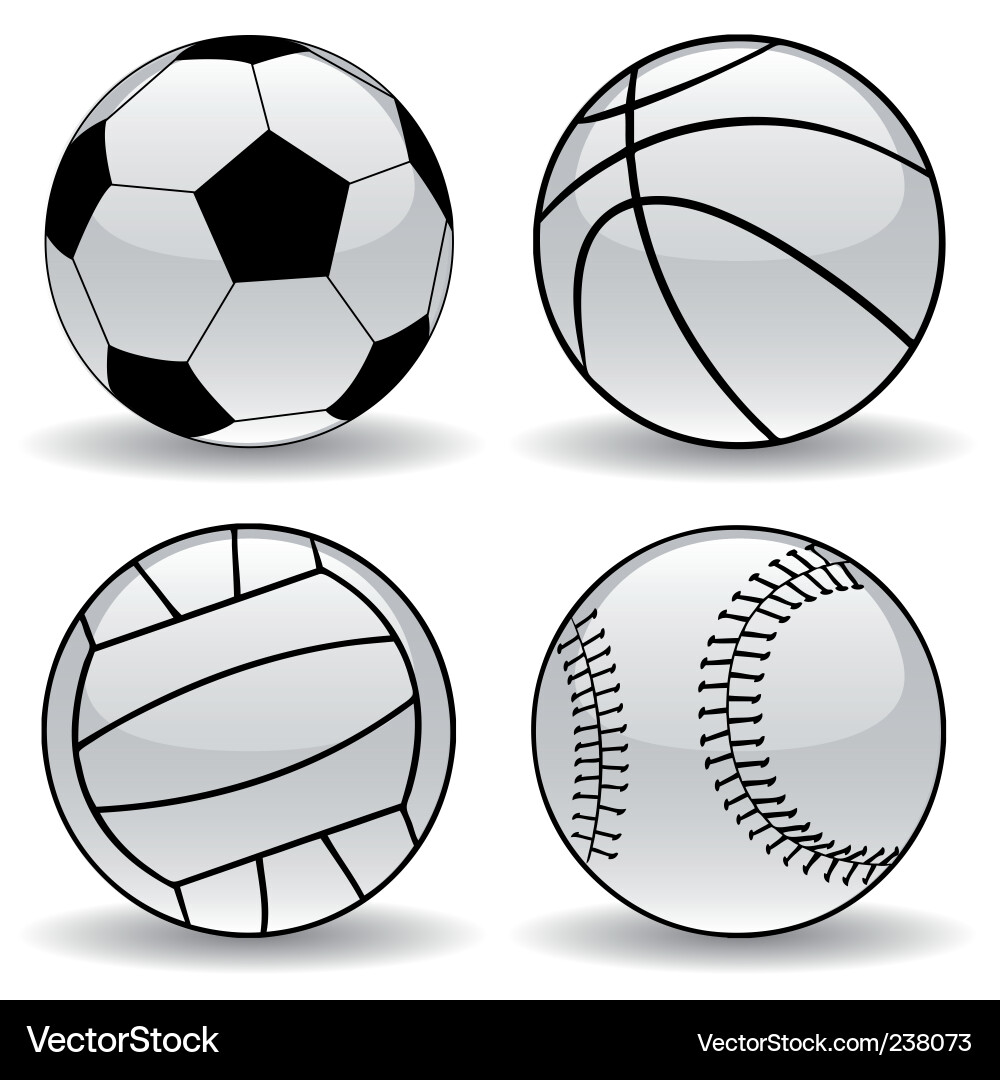Sport balls Royalty Free Vector Image - VectorStock