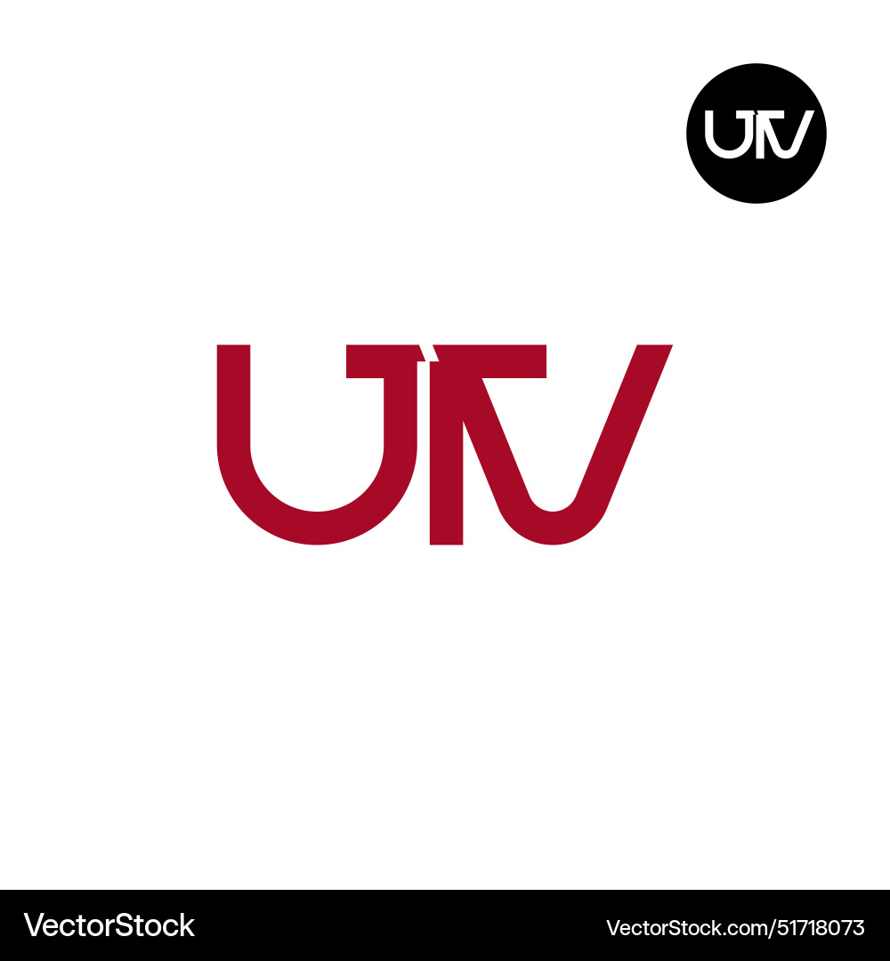 Utv logo letter monogram design Royalty Free Vector Image