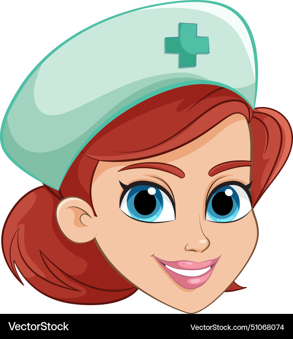 A smiling nurse character Royalty Free Vector Image