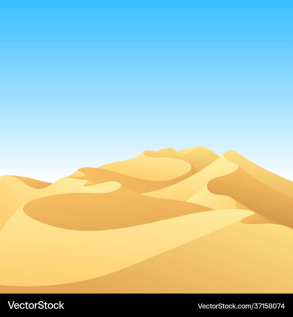 Desert landscape background design Royalty Free Vector Image