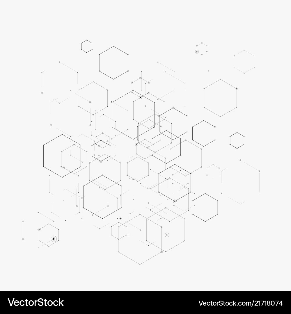 Hexagonal Geometric Pattern Royalty Free Vector Image