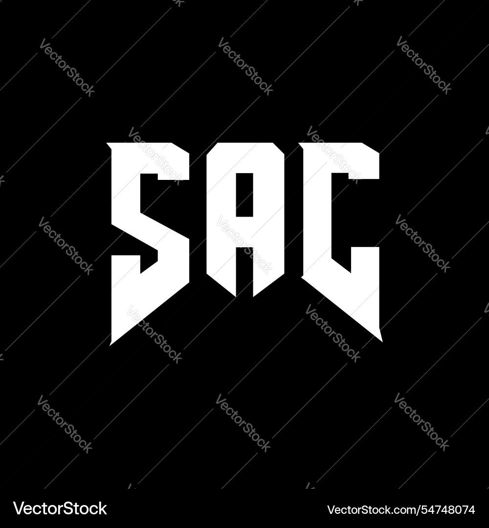 Sac letter logo design for technology company – Royalty-Free Vector ...