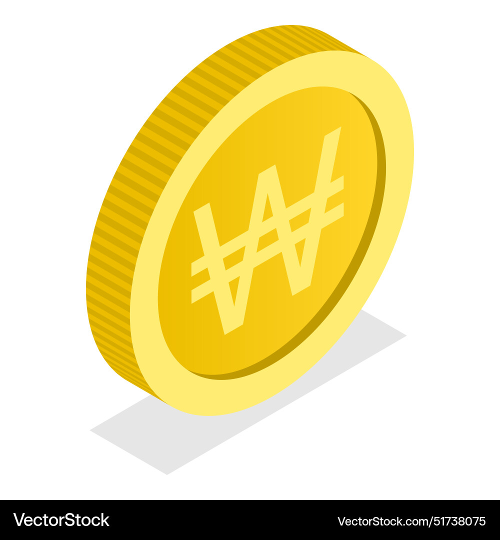 3d isometric flat of world currency Royalty Free Vector