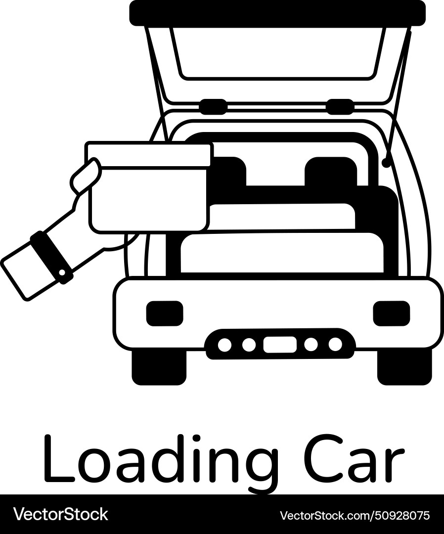 Loading car Royalty Free Vector Image - VectorStock