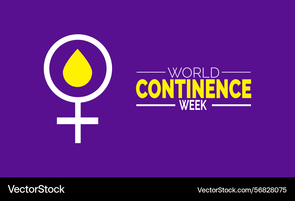 World continence week bladder health awareness Vector Image