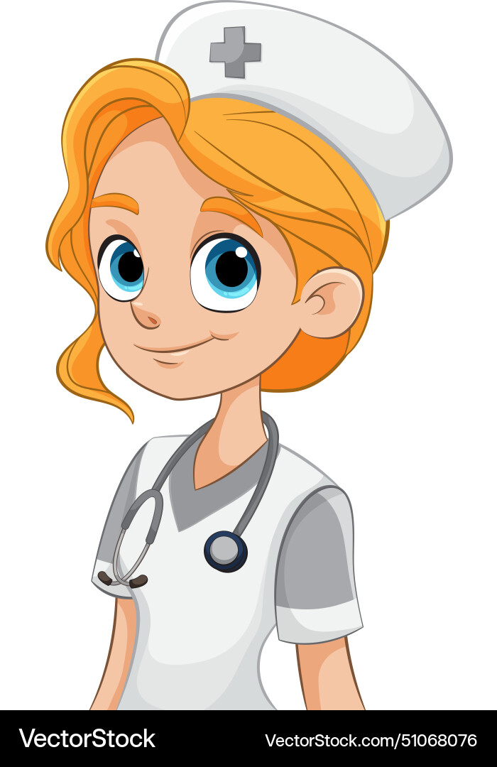 A smiling female nurse Royalty Free Vector Image